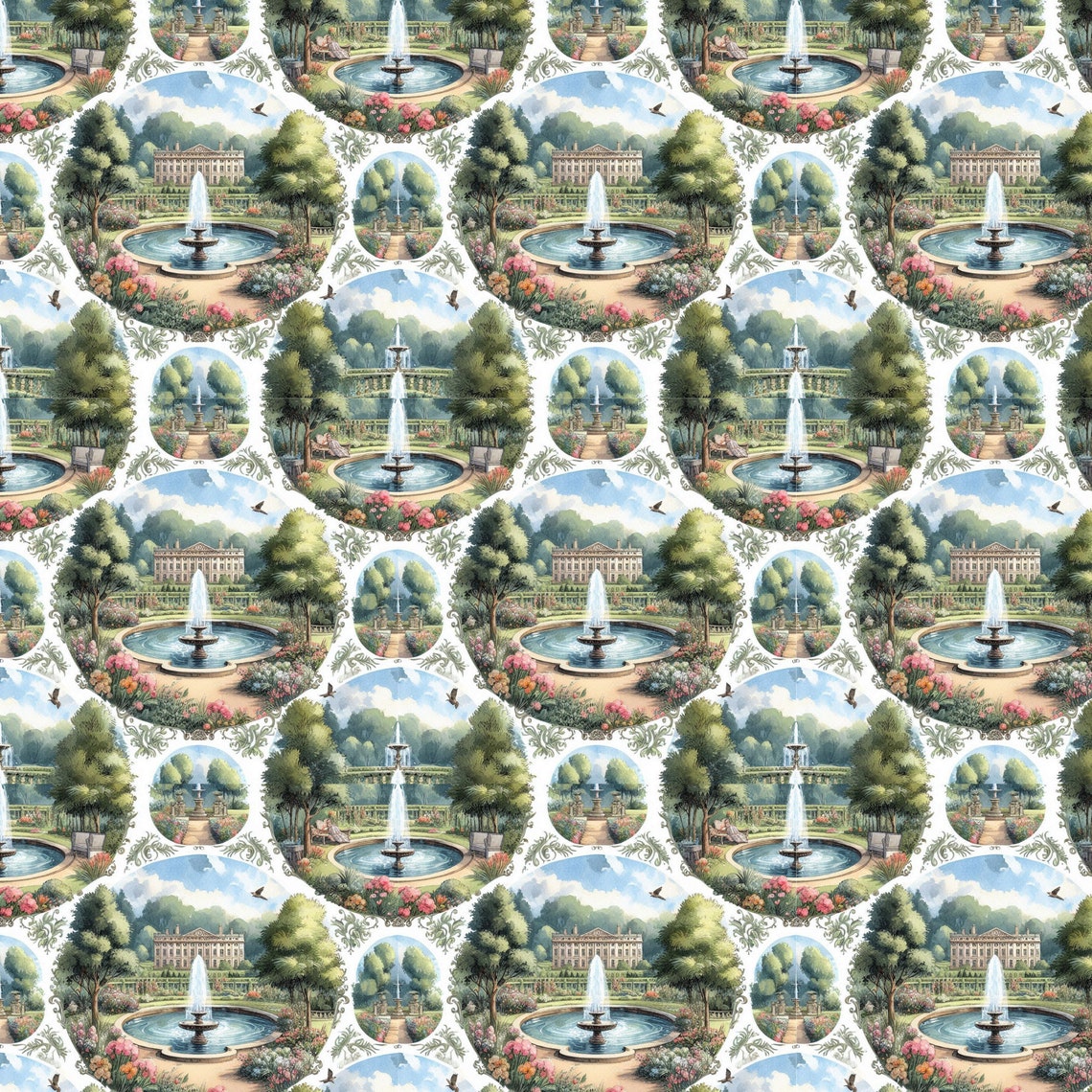 Regency Era Bridgerton Digital Paper Collection Scrapbooking Card ...