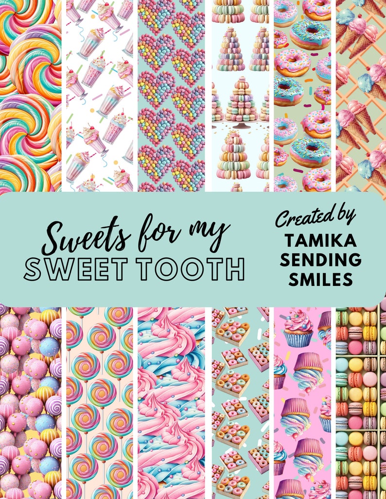 Sweet Treat Digital Collection, Sweets Sweet Tooth Scrapbooking Card ...