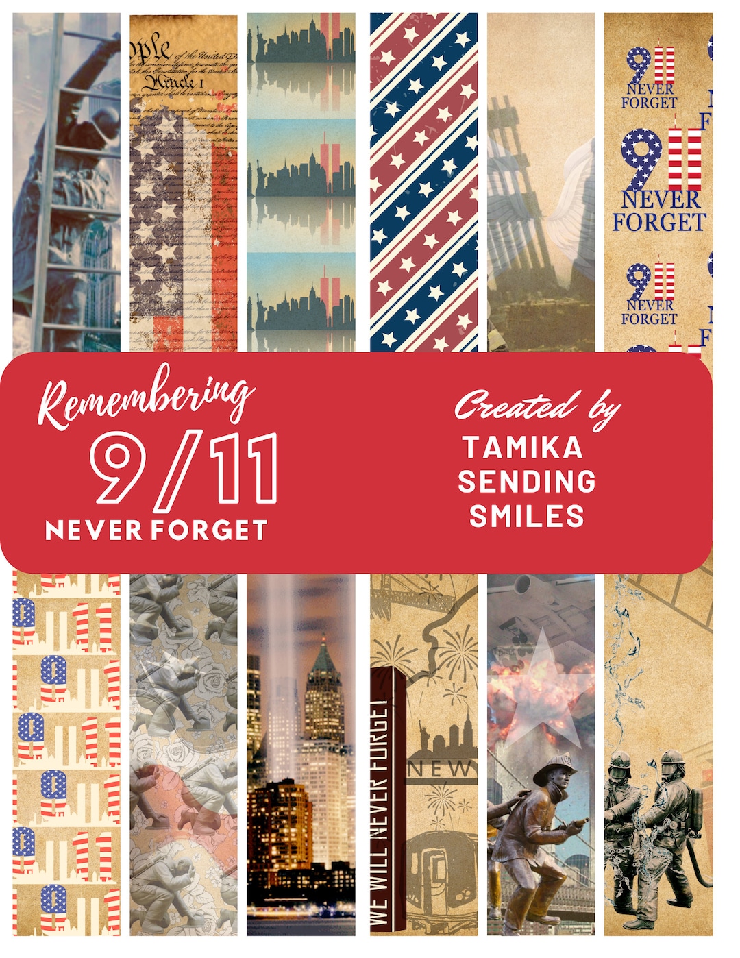 9/11 a Fire Fighter Tribute Digital Paper Collection of Scrapbooking ...