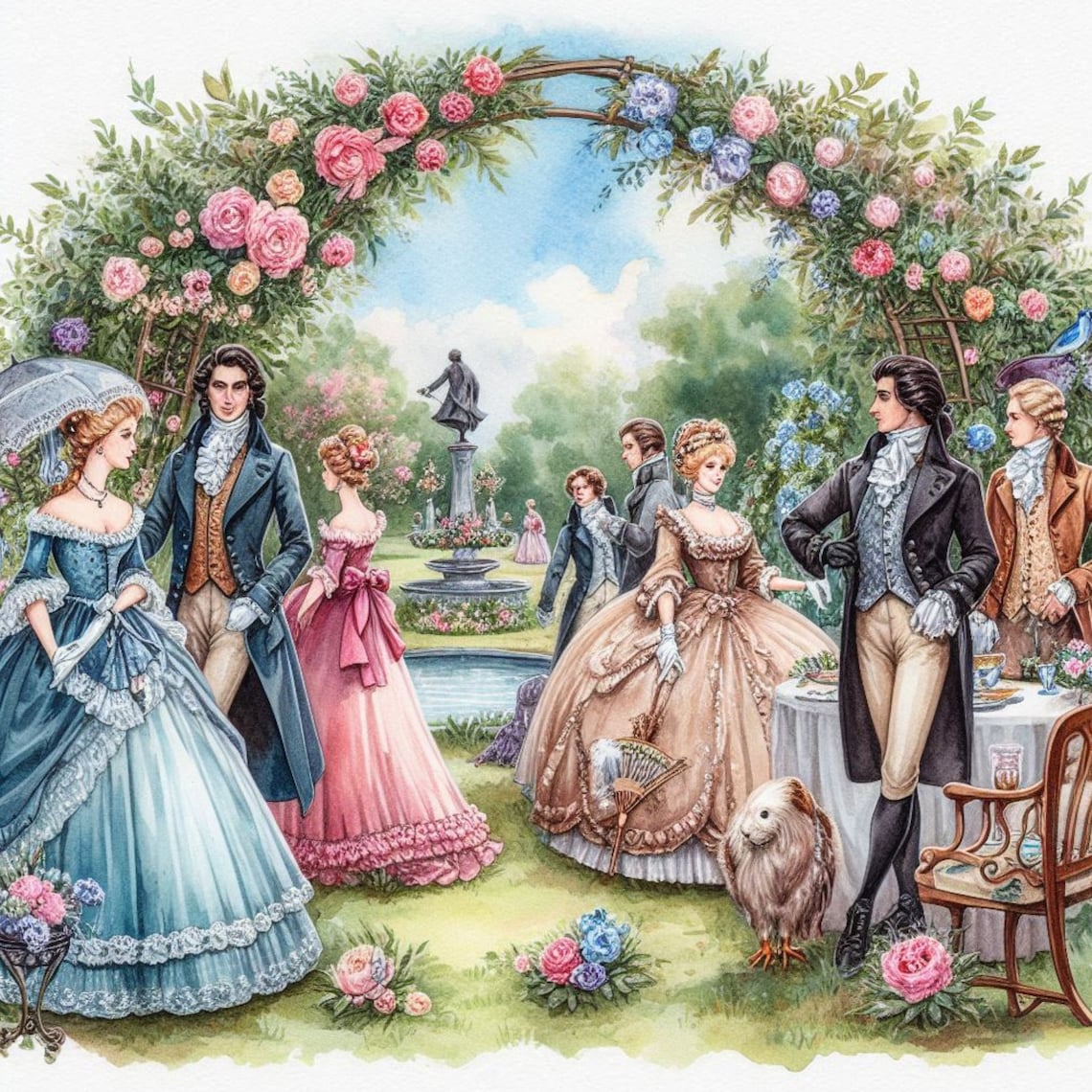 Regency Era Bridgerton Digital Paper Collection Scrapbooking Card ...