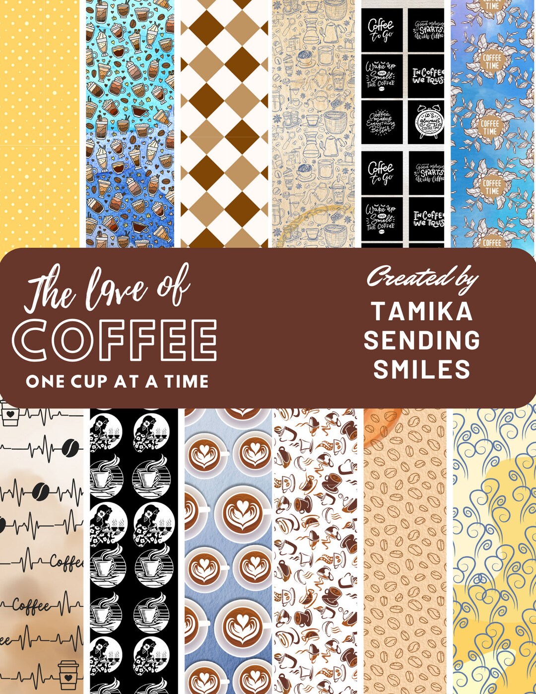 For the Love of Coffee Digtial Paper Collection Coffee - Etsy