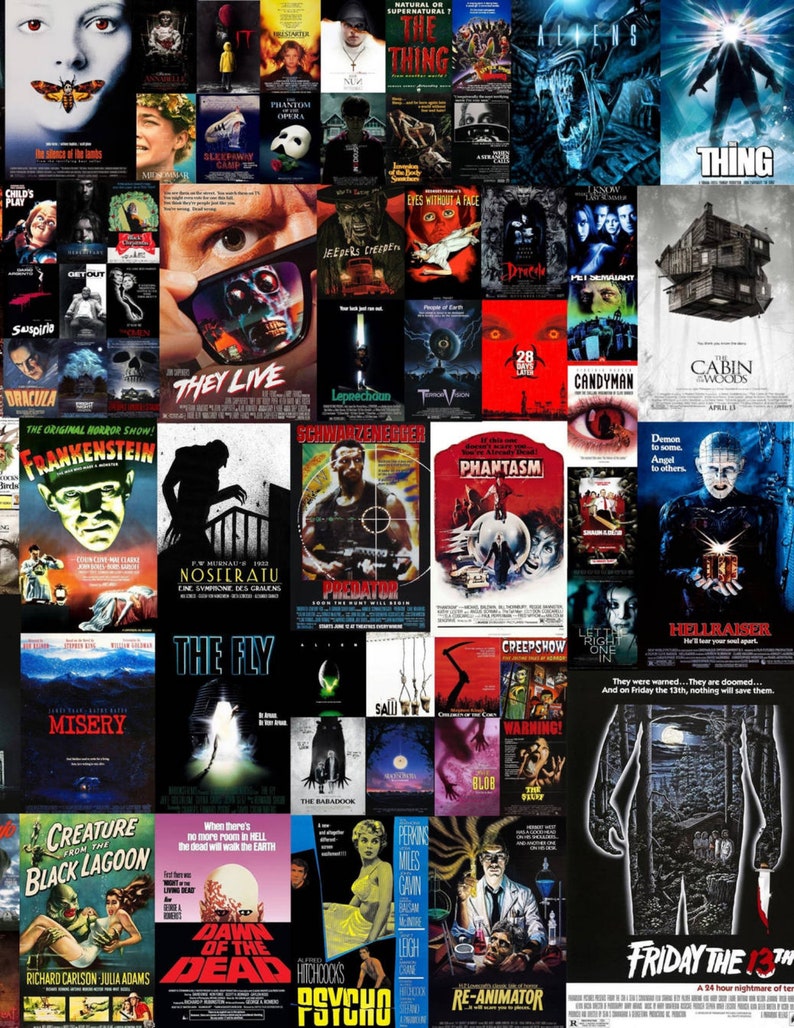 Horror Movie Honors Halloween Digital Collection Scrapbooking Card ...