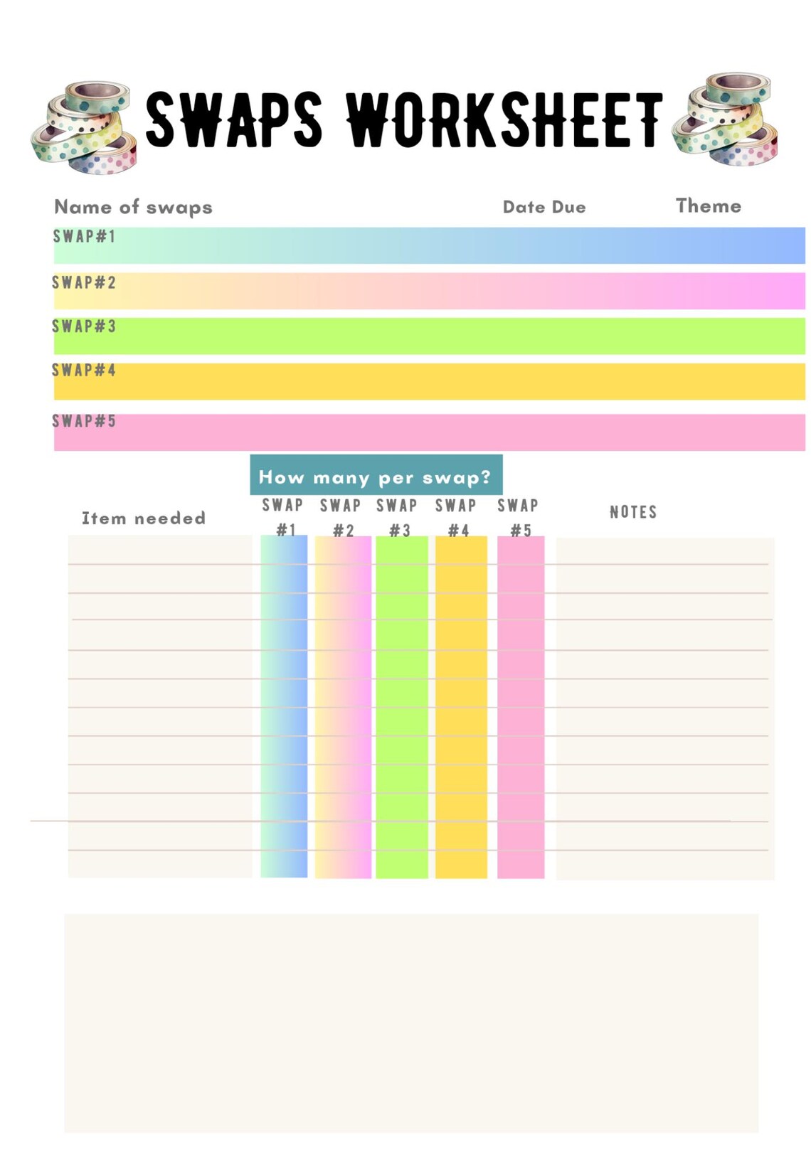 2025 Swap Journal/tracker – Digital Companion for Your Swap Needs ...
