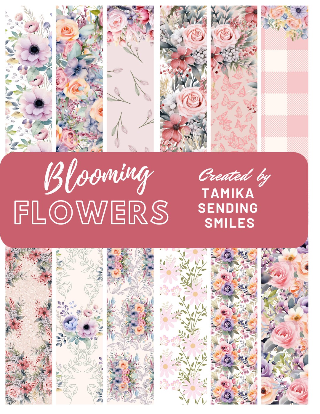 Flowers - Digital Paper Collection for Vibrant Creations Scrapbooking ...