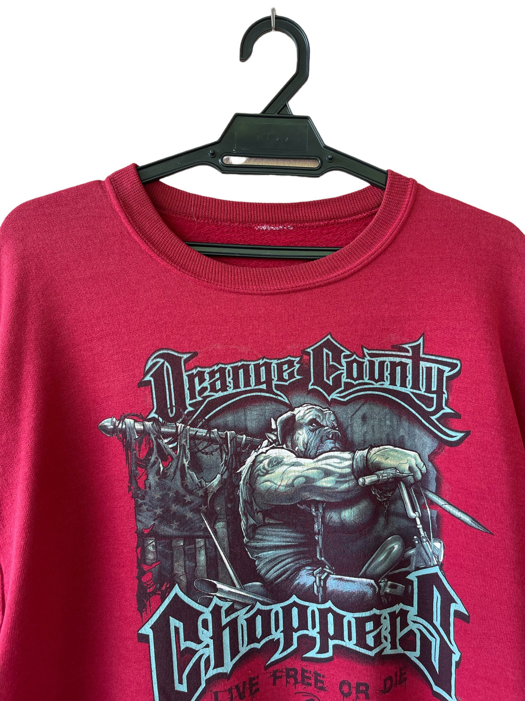 Vintage 00's Orange County Choppers Live Free or Die Big Logo Bulldog ...