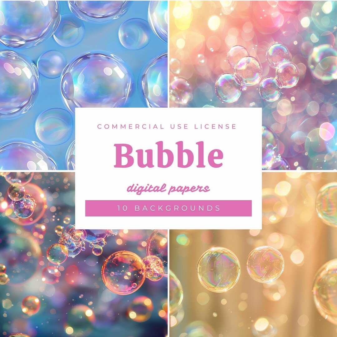 10 Bubble Digital Papers - Etsy
