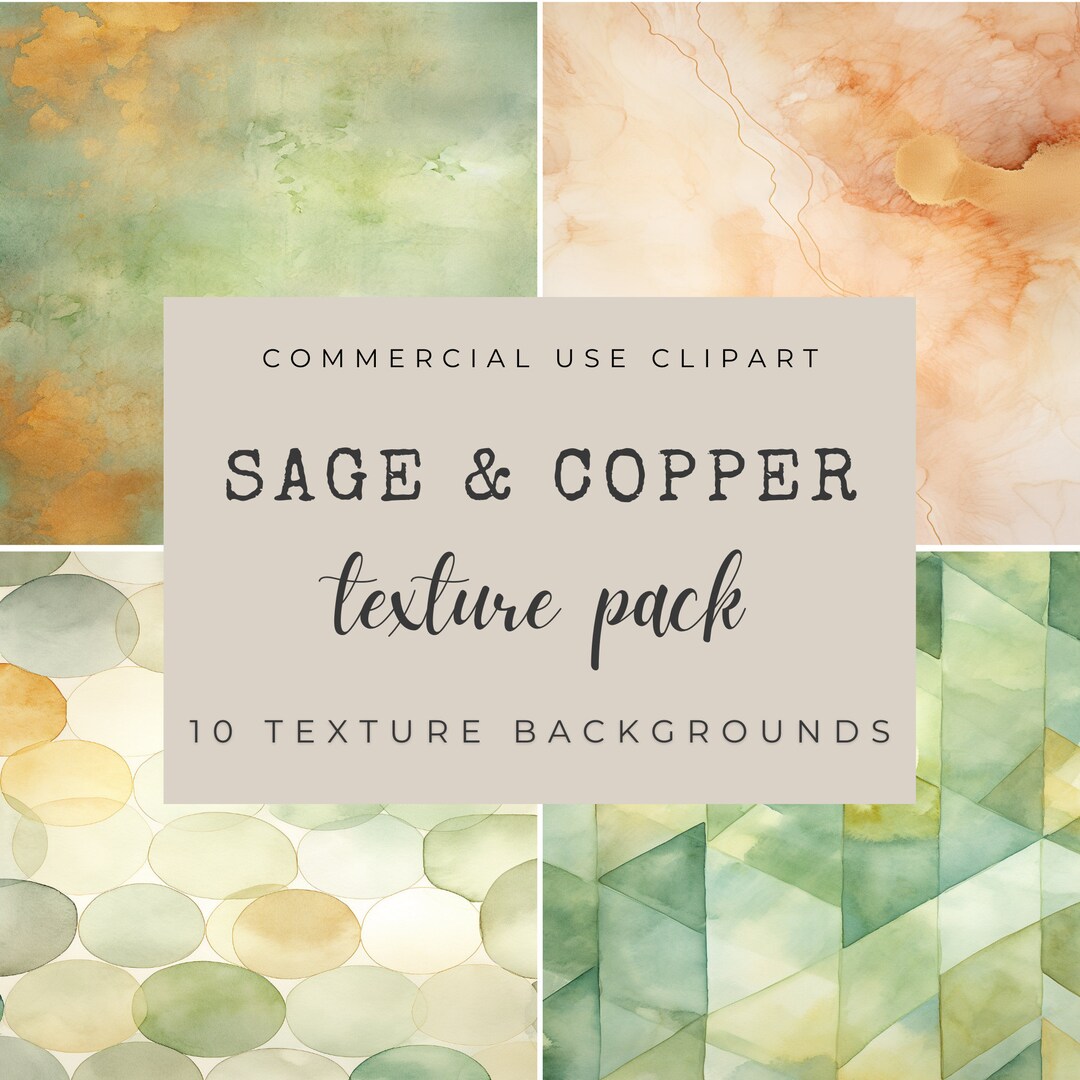10 Sage & Copper Texture Pack - Etsy