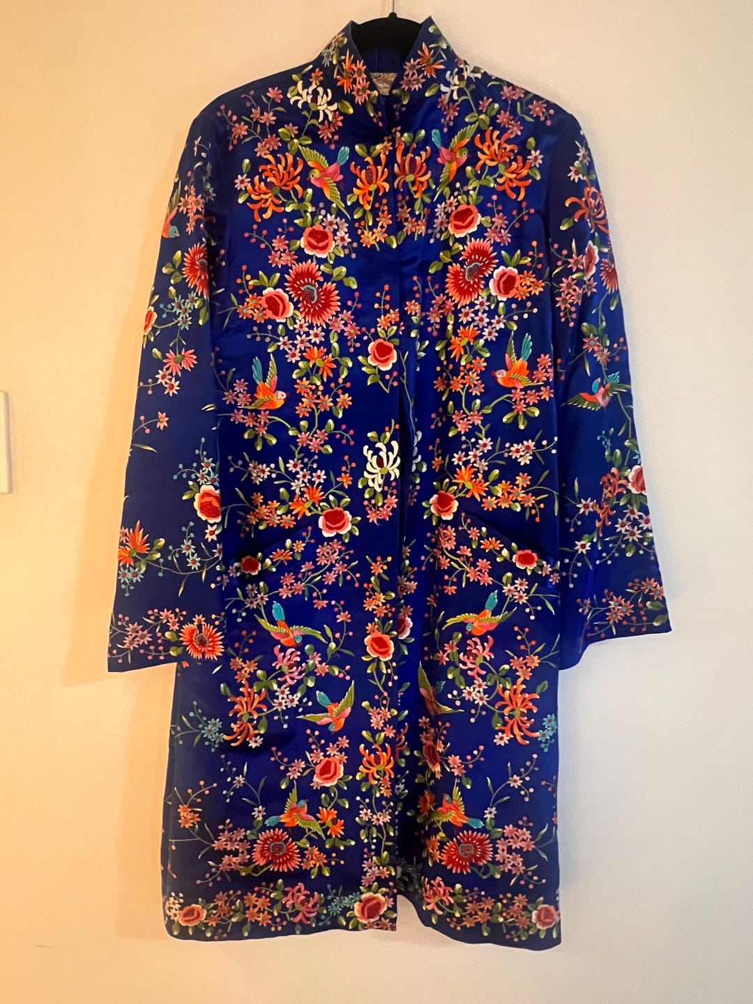 Vintage Rich Cobalt Blue Embroidered Coat/long Jacket, 1970-1980s. - Etsy