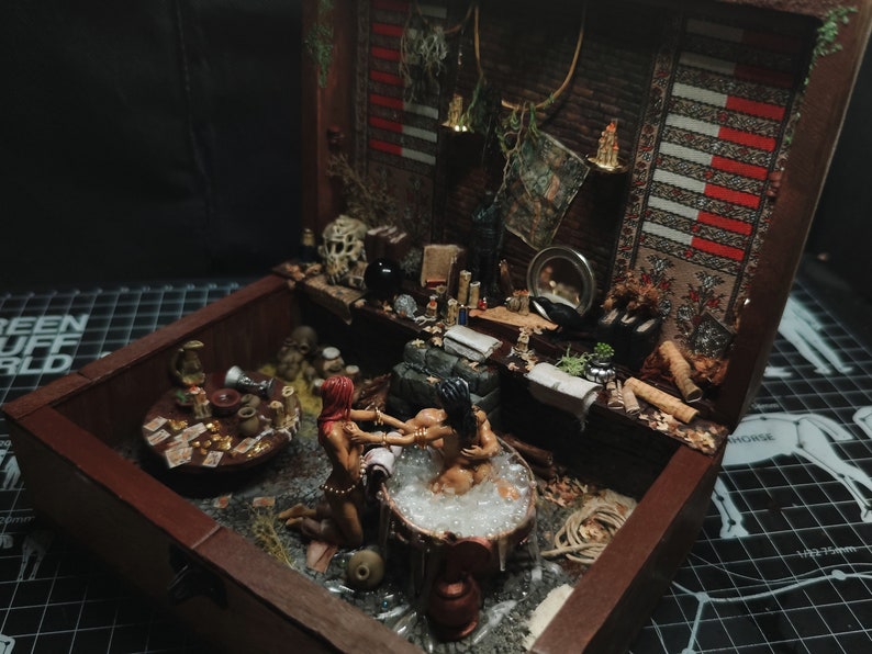 Diorama Le Bain Du Sorceleur Diorama Geralt De Riv the Witcher ...