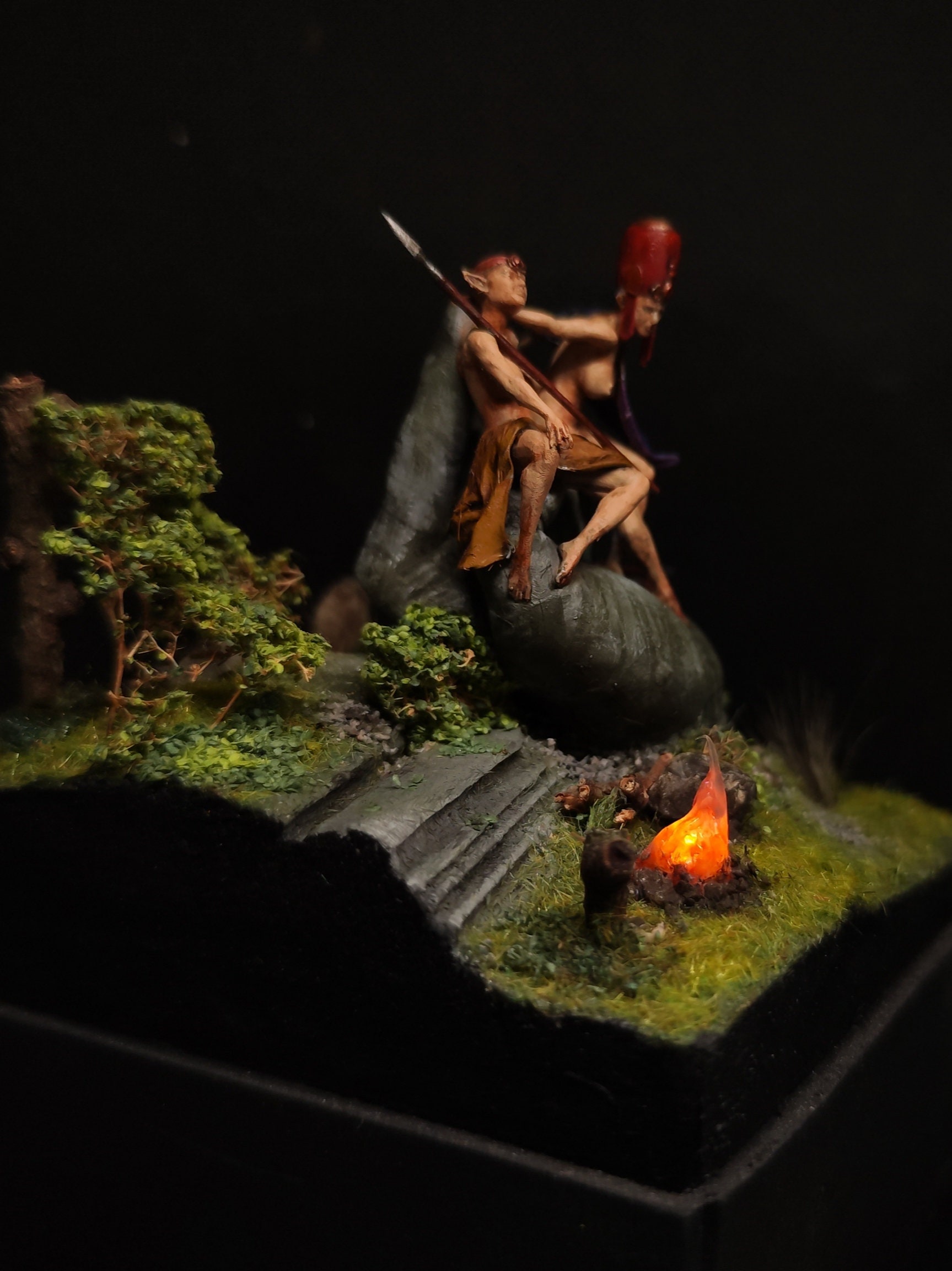 Diorama Elfes Scène Miniature Diorama Lumineux Impression 3D Original ...
