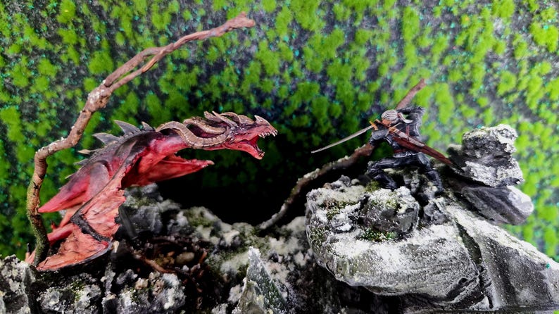 Diorama the Witcher Wyvern Fanart Diorama Le Sorceleur Art Figurines ...