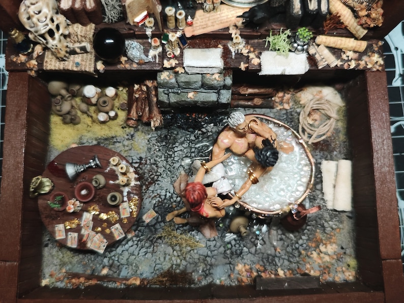Diorama Le Bain Du Sorceleur Diorama Geralt De Riv the Witcher ...