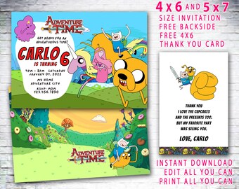 Adventure Time Card - Etsy