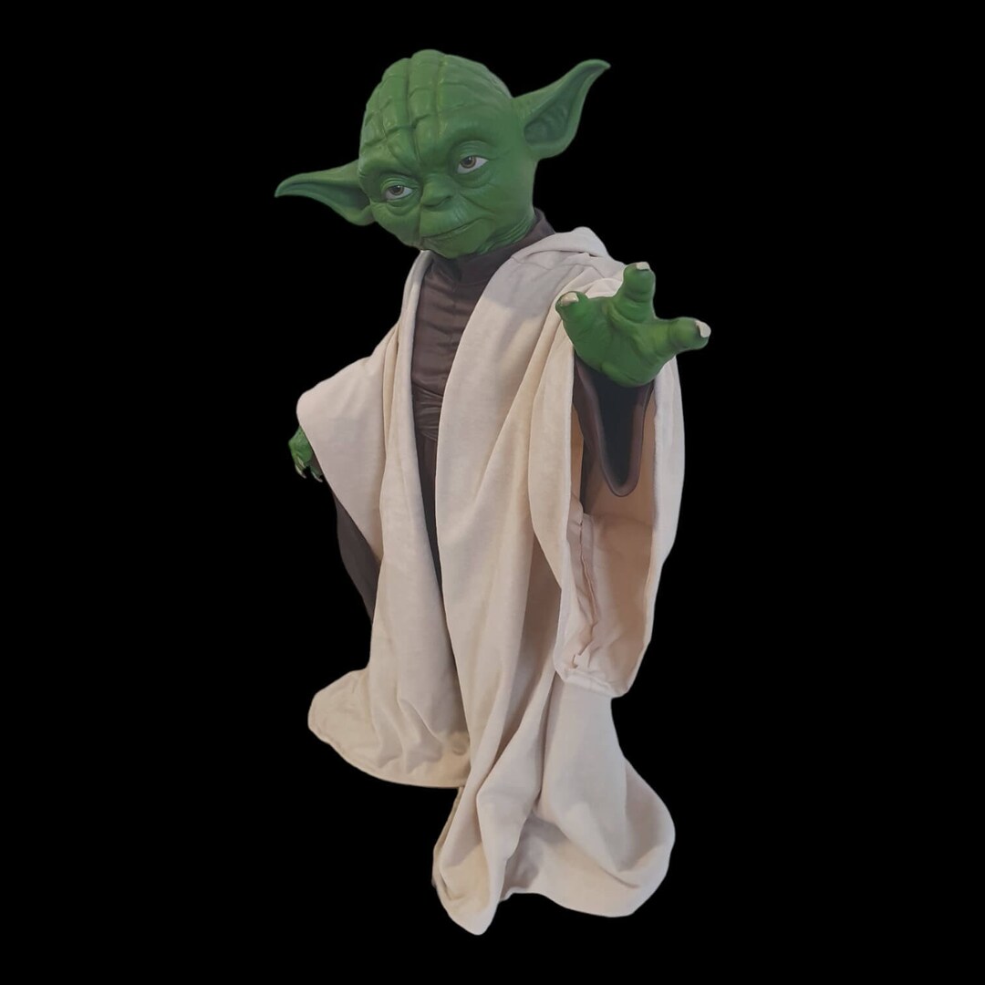 Yoda Figurine in One of His Iconic Poses 3D PLA Printed Life Size With ...