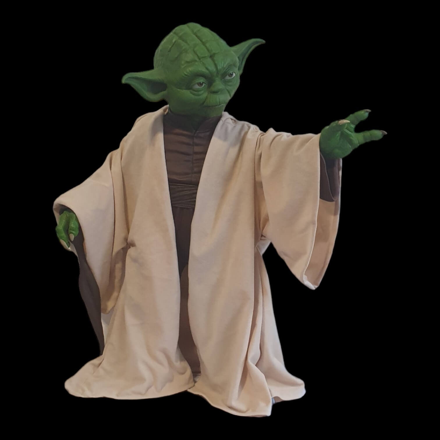 Yoda Figurine in One of His Iconic Poses 3D PLA Printed Life Size With ...