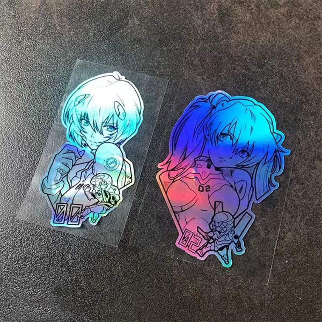 Laser Sticker Evangelion Waterproof Sticker Laptop Refrigerator Car ...