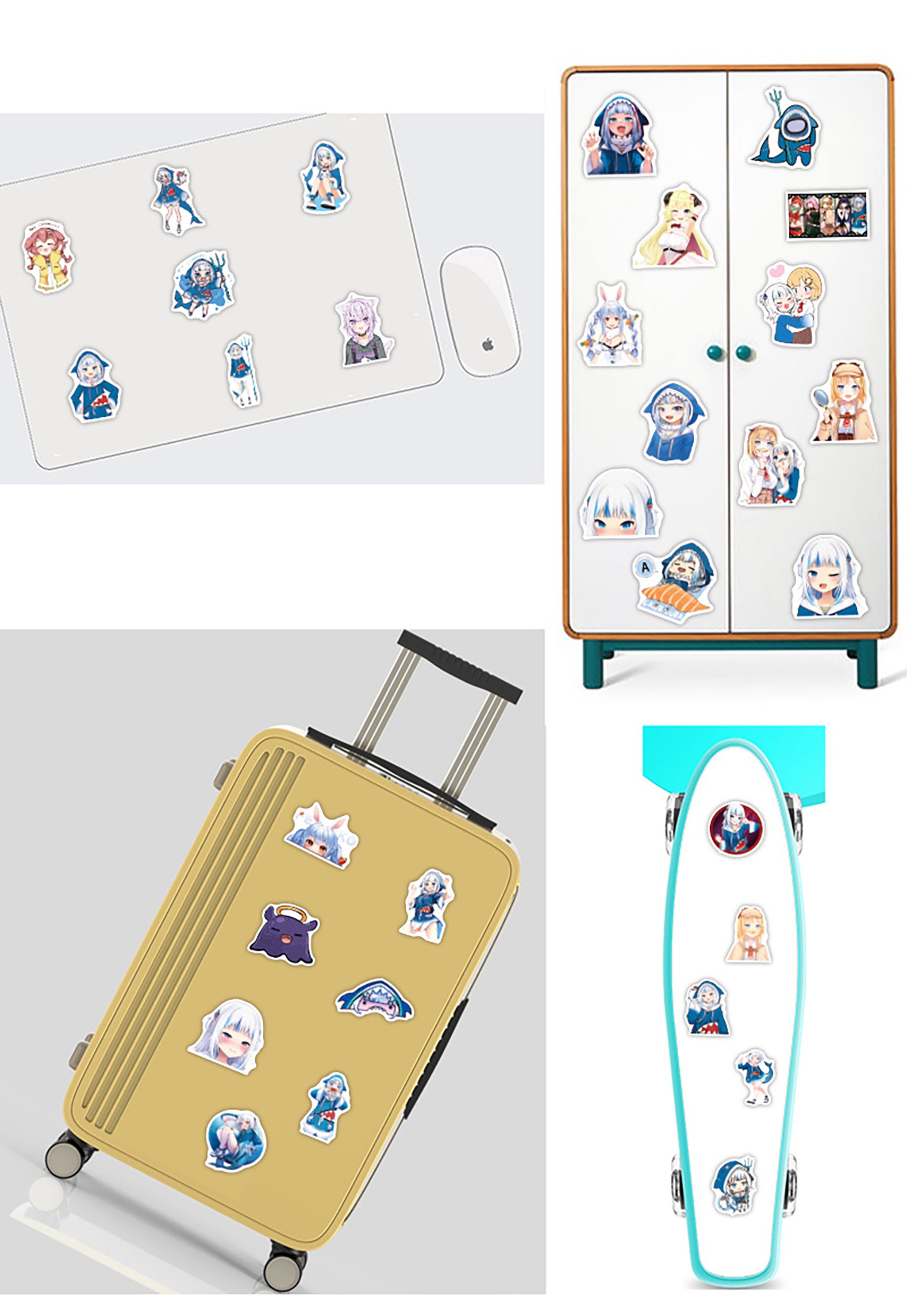 Vtuber Stickers Shark Girl Hololive EN Cute Sticker Pack - Etsy Australia