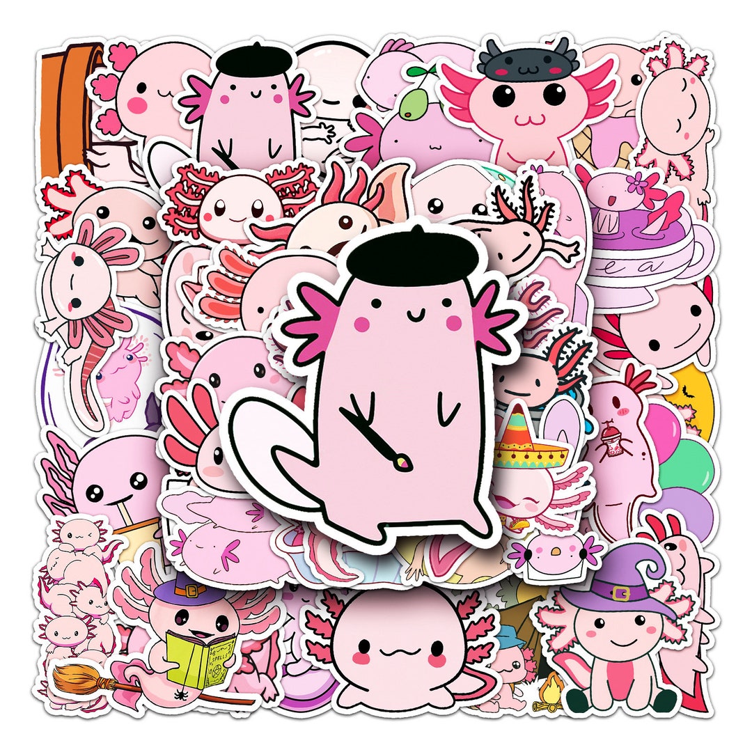 50 Cute Animal Salamanders for Students, Kids, Lots of Vinyl Stickers ...