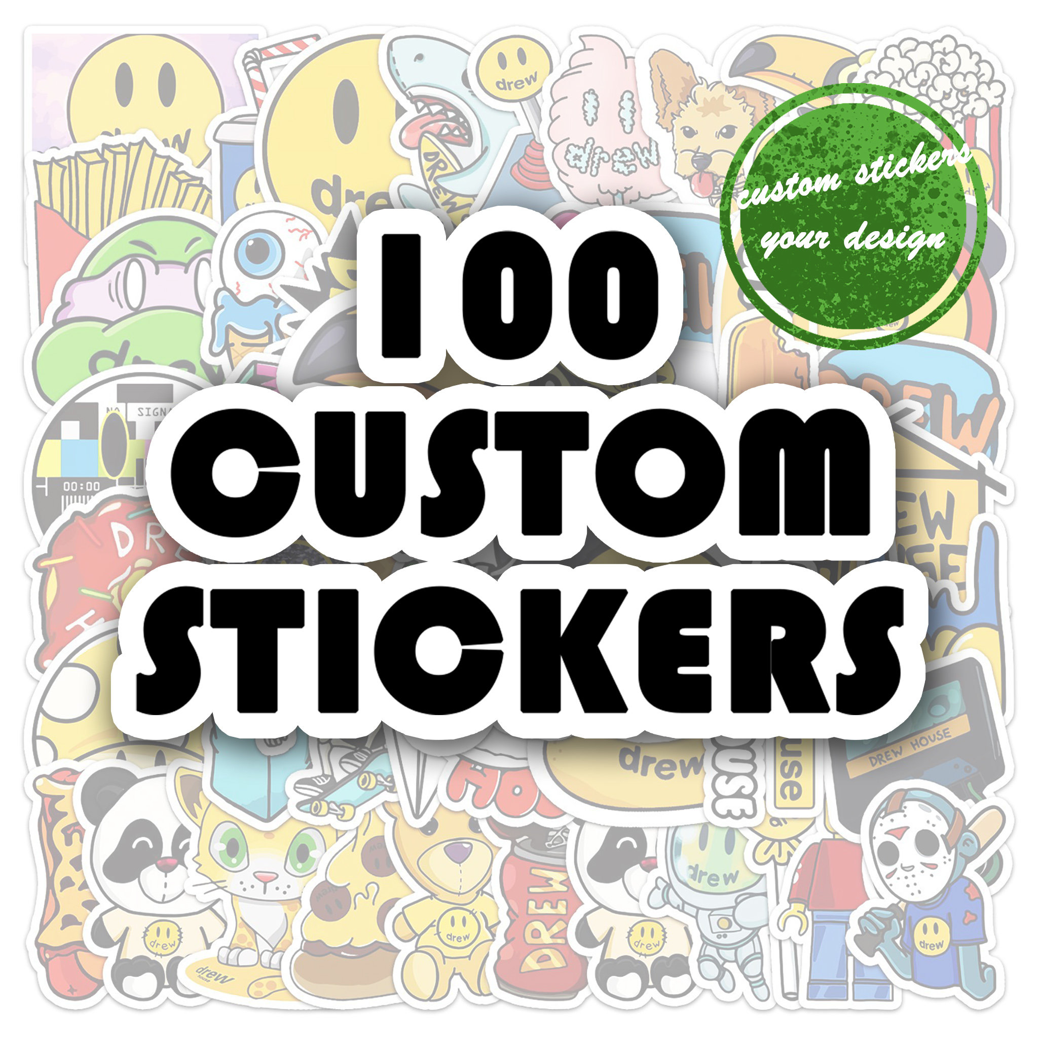 100 Sheets of Custom Vinyl Waterproof Stickers Can Be Cut to - Etsy