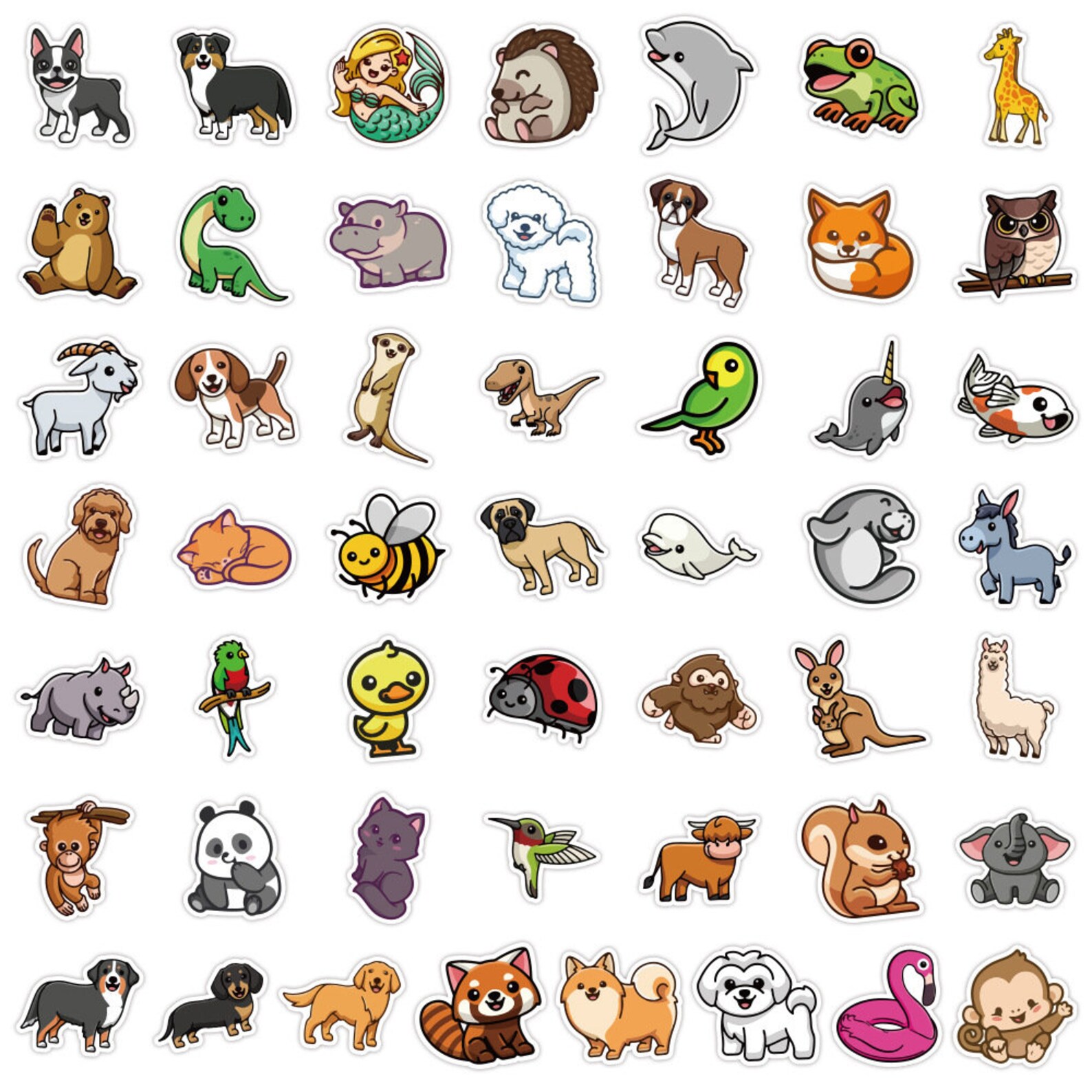 300cute Animals for Students Kids Lots of Vinyl Stickers - Etsy