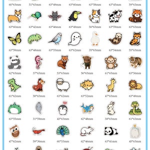 300cute Animals for Students, Kids, Lots of Vinyl Stickers Notebook ...