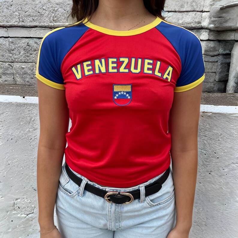 Venezuela Y2k Crop Top, Y2k Baby Tee, 2000s 90's Vintage, Venezuela ...