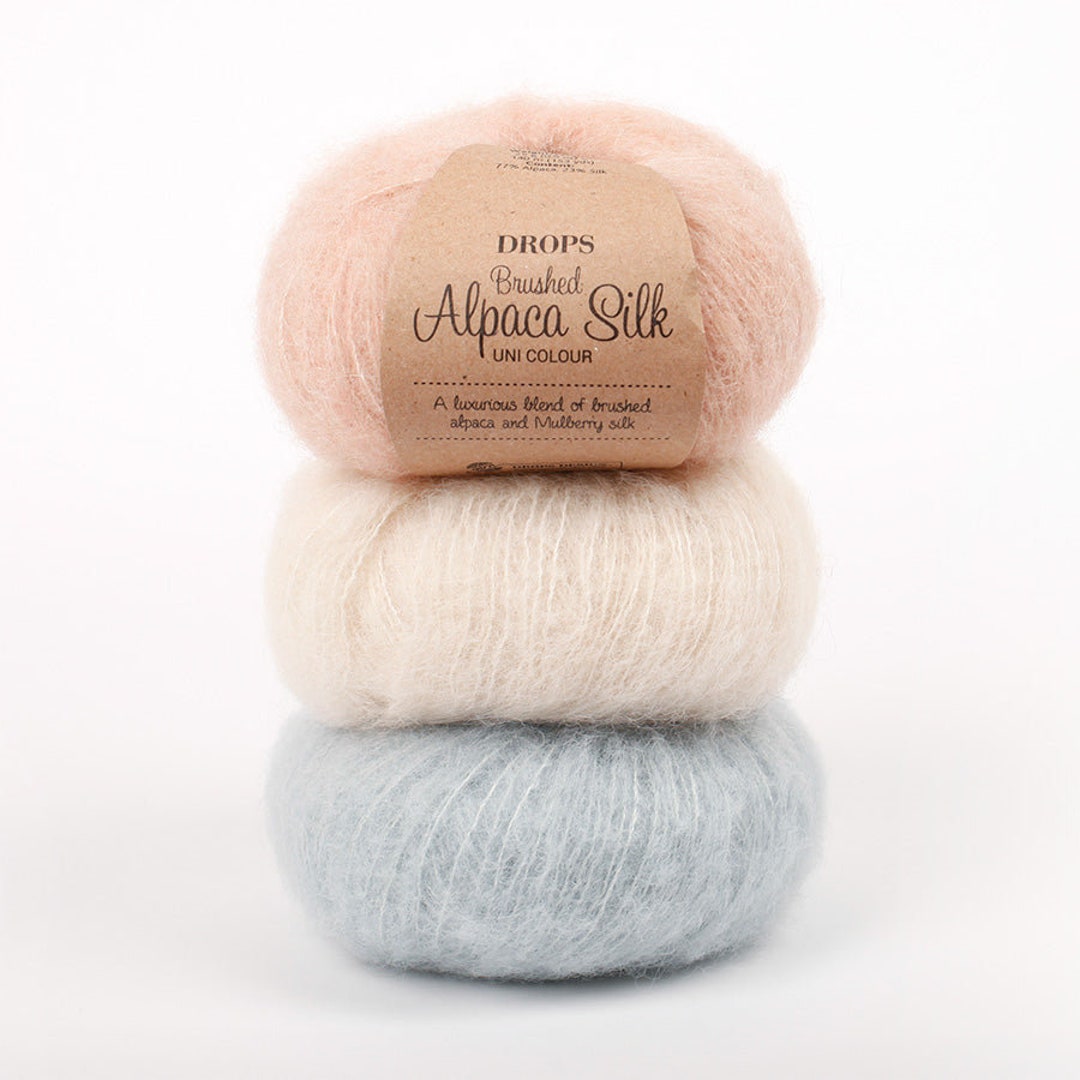 Fluffy Alpaca Silk Yarn! Garnstudio DROPS Design Brushed Alpaca Silk ...