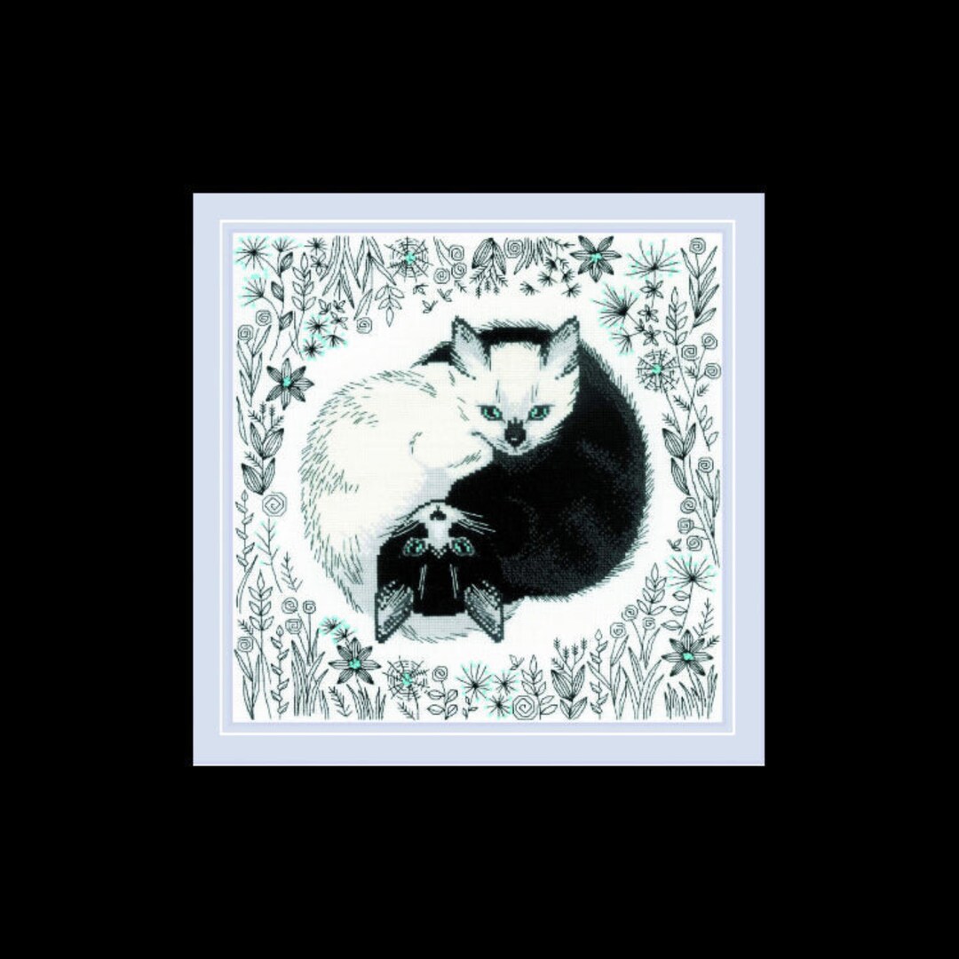 Cross Stitch Kit Riolis - YIN AND YANG 30X30, R2150 - Etsy