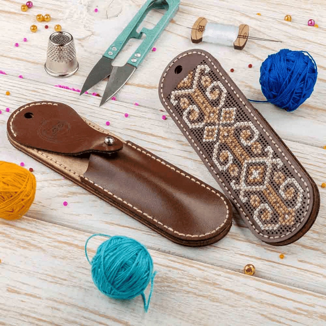 Scissor Leather Case Kit - Needlecraft Scissor Case, Scissor Holder - Etsy