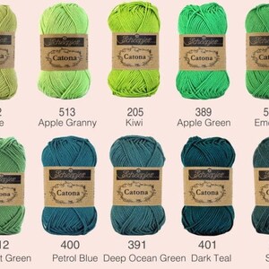 Scheepjes Catona 50G Yarn - DK Yarn for Crochet and Knitting - 100% ...