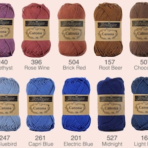 Scheepjes Catona 50G Yarn - DK Yarn for Crochet and Knitting - 100% ...