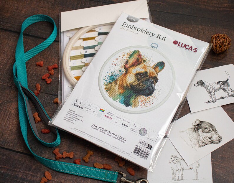 Cross Stitch Kit With Hoop Included Luca-s the French - Etsy
