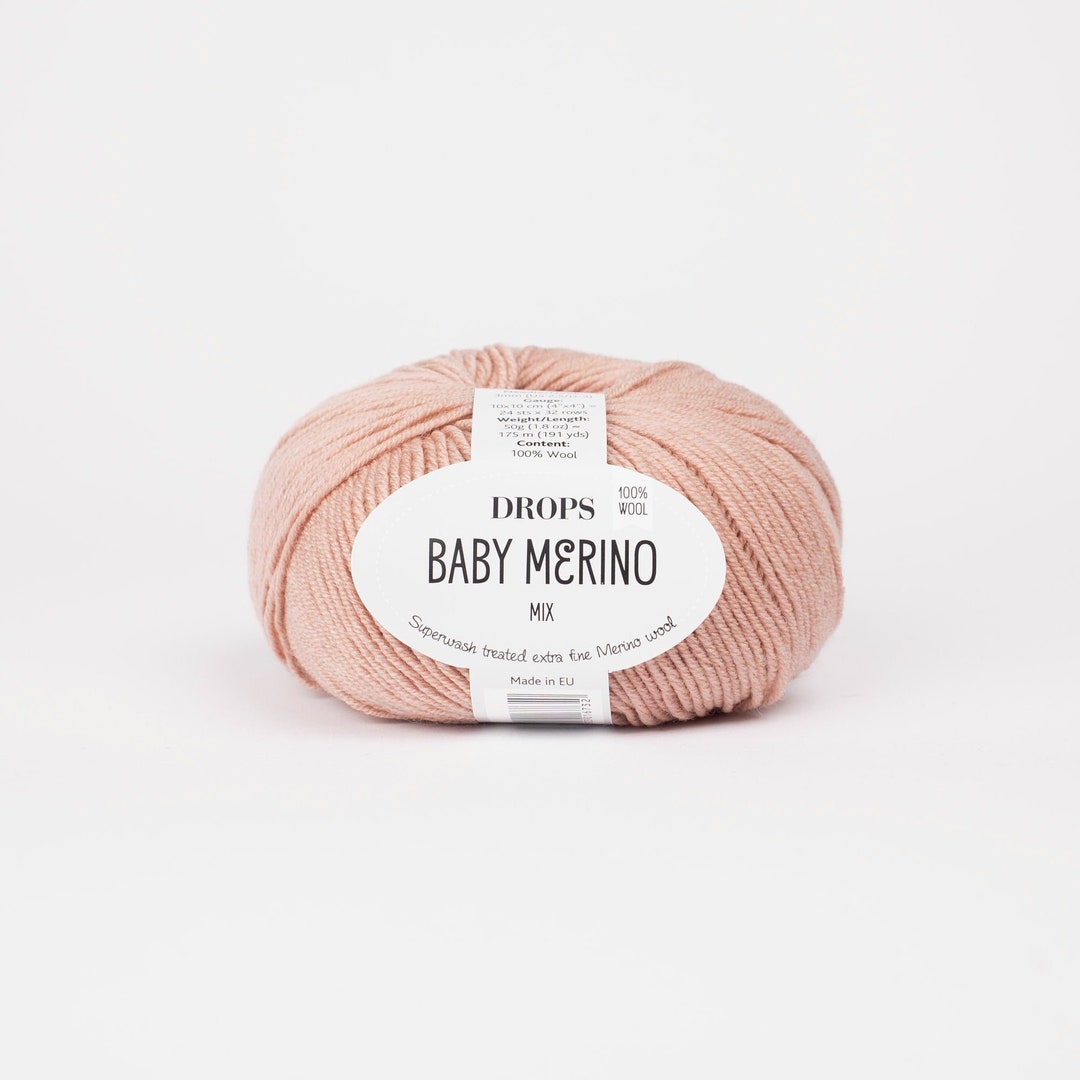 Baby Merino Yarn 4ply Wool Garnstudio DROPS Baby Merino - 100% Pure ...