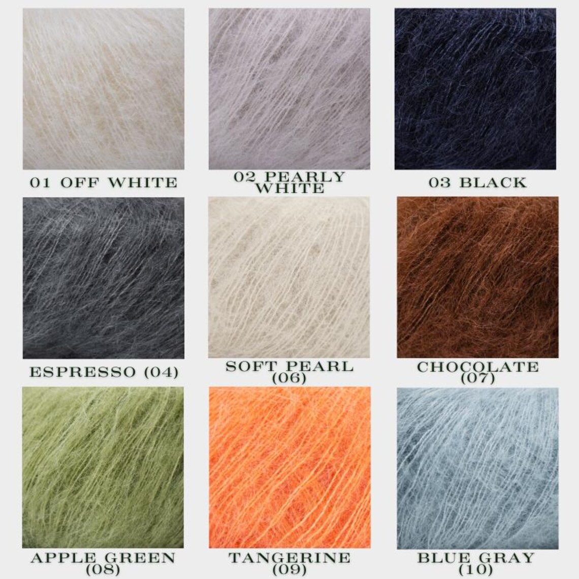 Soft Kid Mohair Silk Yarn, KID-SILK 75% Kid Mohair 25 Silk Luxury ...