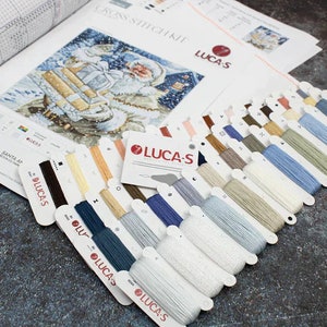 Cross Stitch Kit Luca-s - Santa and Pressies - Etsy