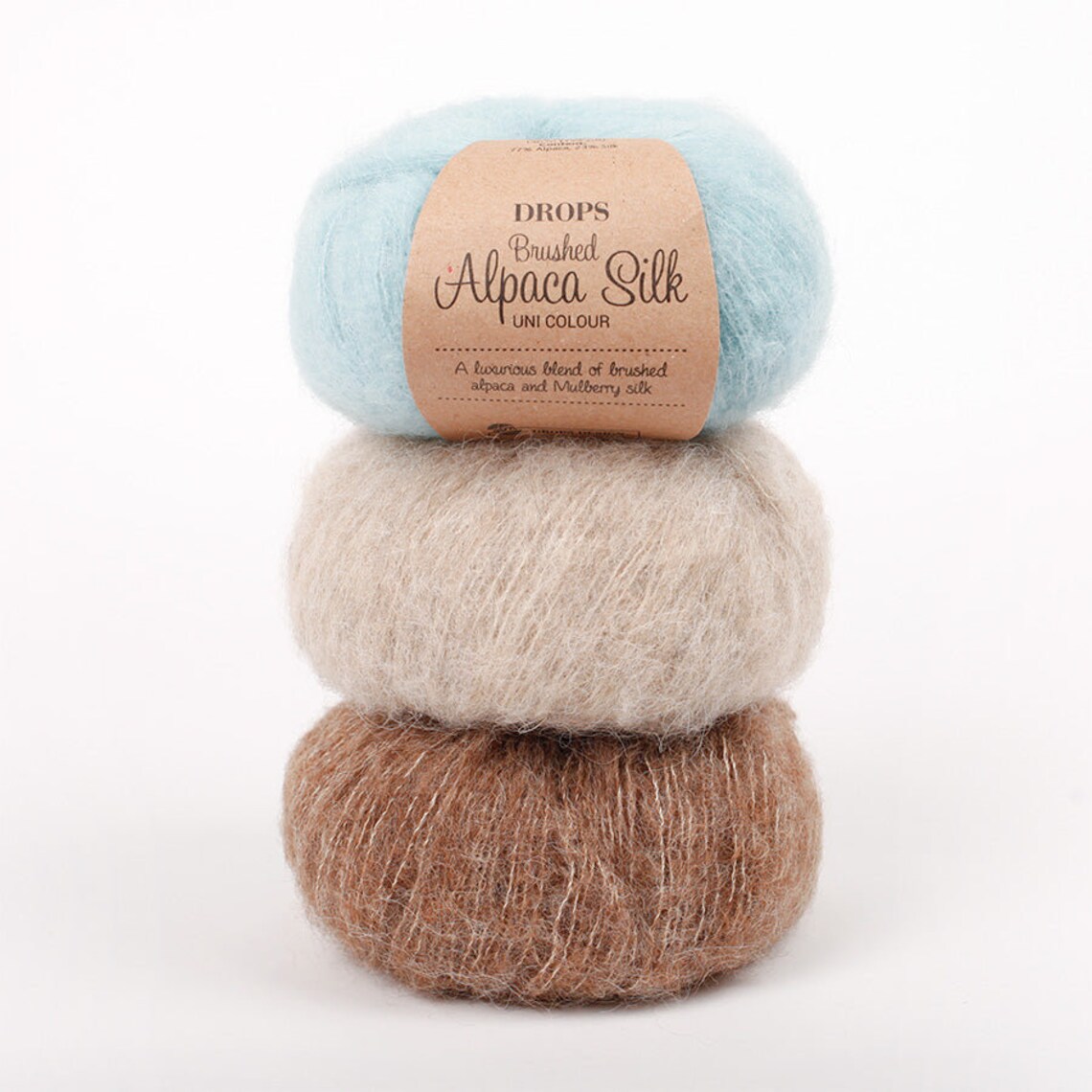 Fluffy Alpaca Silk Yarn! Garnstudio DROPS Design Brushed Alpaca Silk ...