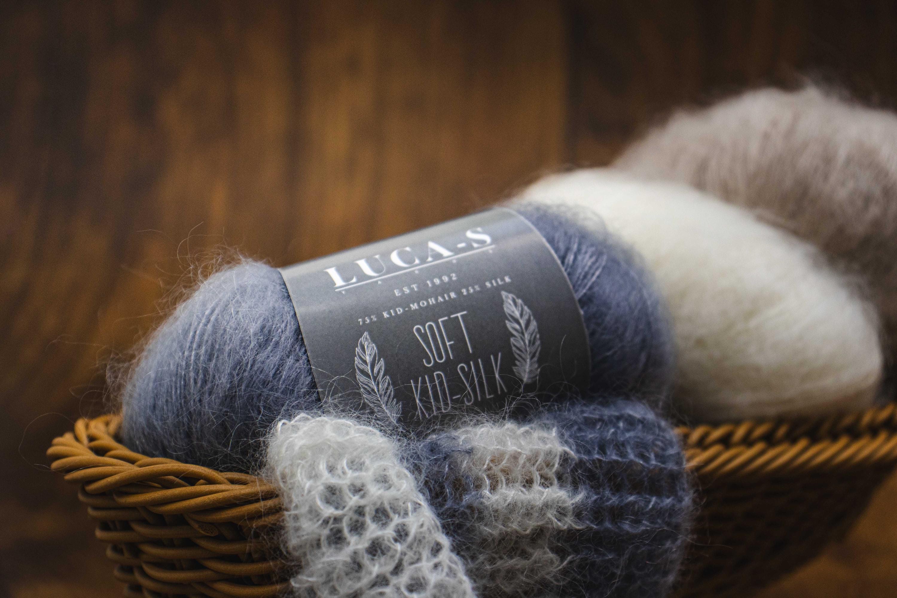 Soft Kid Mohair Silk Yarn, KID-SILK 75% Kid Mohair 25 Silk Luxury ...