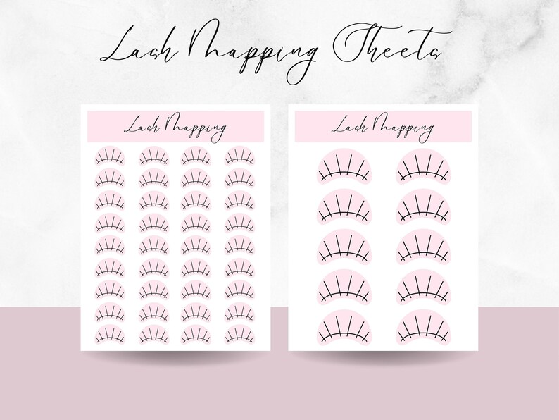 Lash Map Sheets Printable Lash Mapping Sheets Eyelash - Etsy