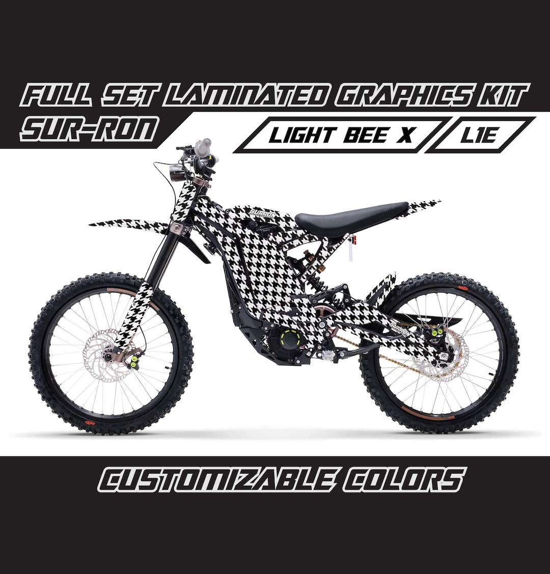 SUR RON Pattern Full Graphics Kit Gloss or Matte Surron Laminated ...