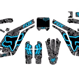 SUR RON Light Bee X Graphics Kit - Sky Blue Camo Fox Decal Wrap Vinyl ...