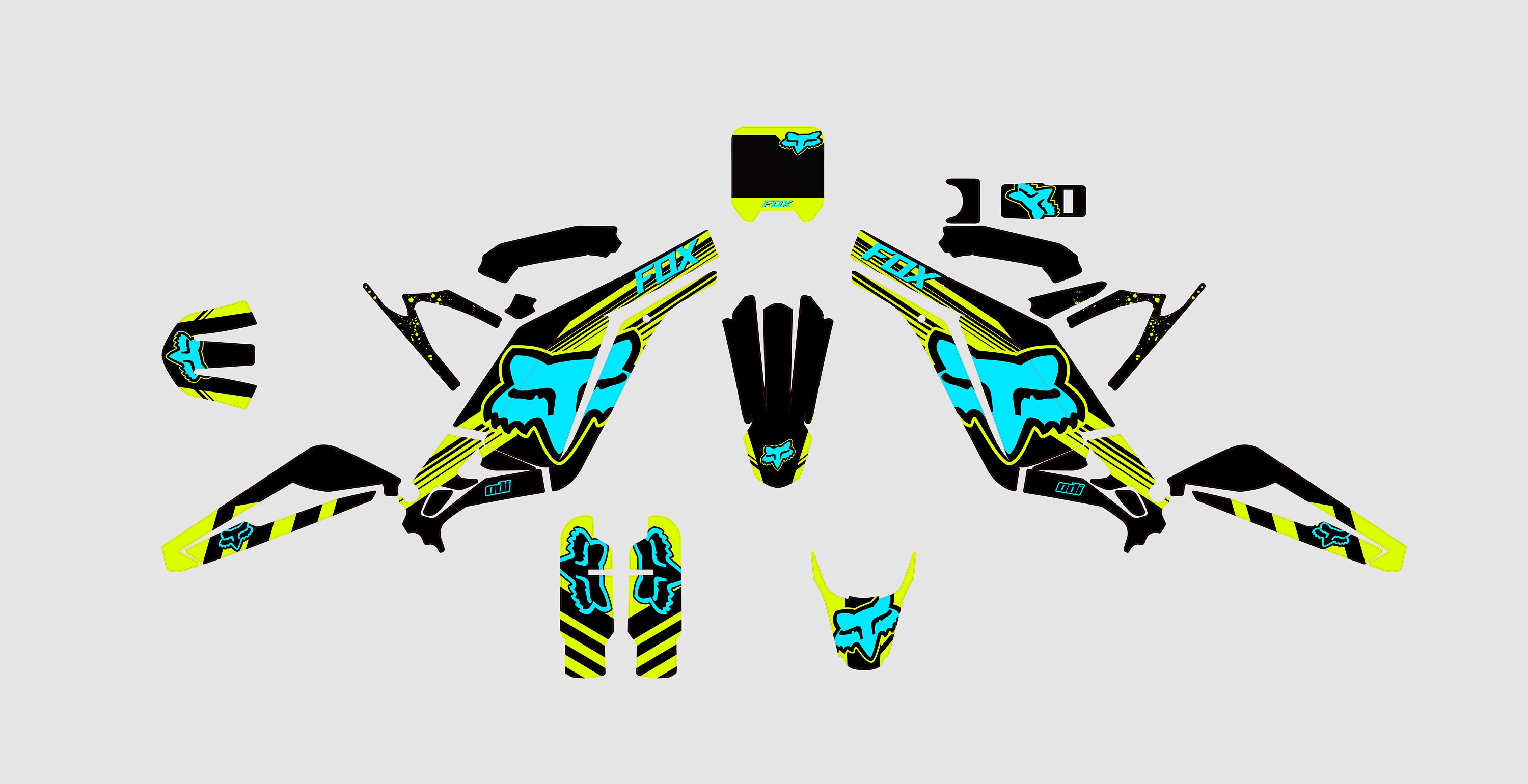 SUR RON Fluo Electric Yellow Full Graphics Kit Gloss or Matte - Etsy