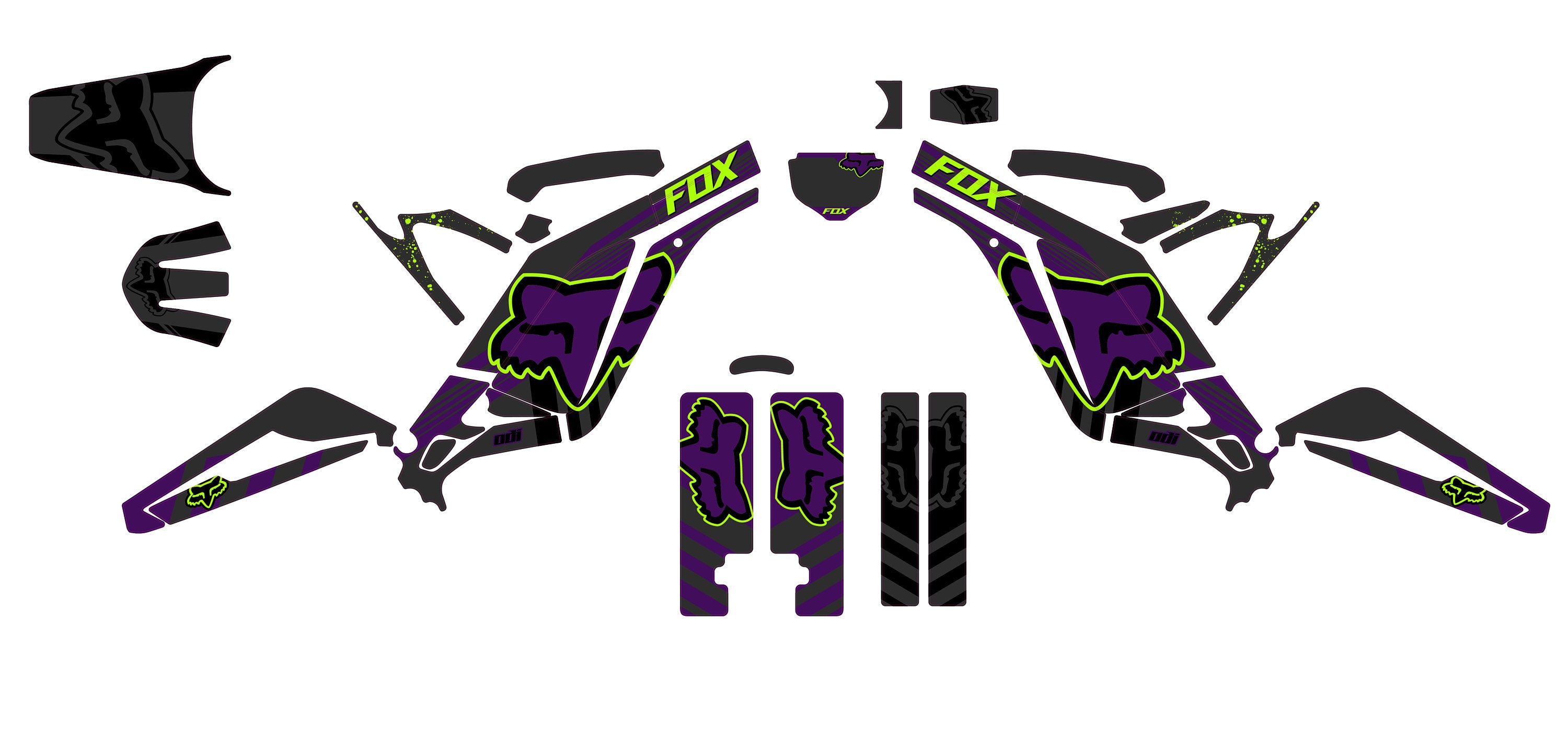 SUR RON Fox Style Full Graphics Kit Gloss or Matte Surron Laminated ...