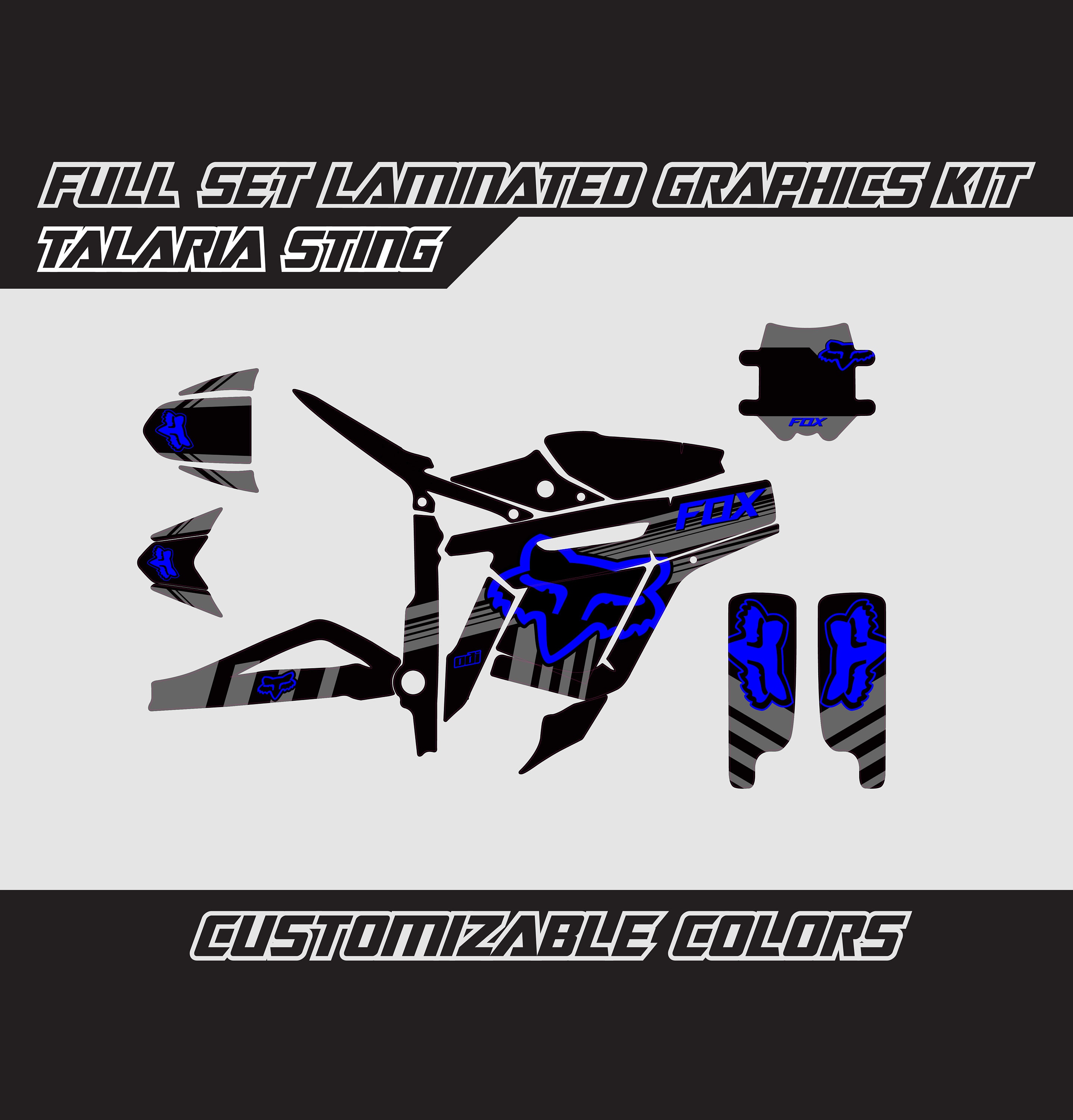 TALARIA STING Fox Yamaha Blue Full Graphics Kit Gloss or Matte - Etsy