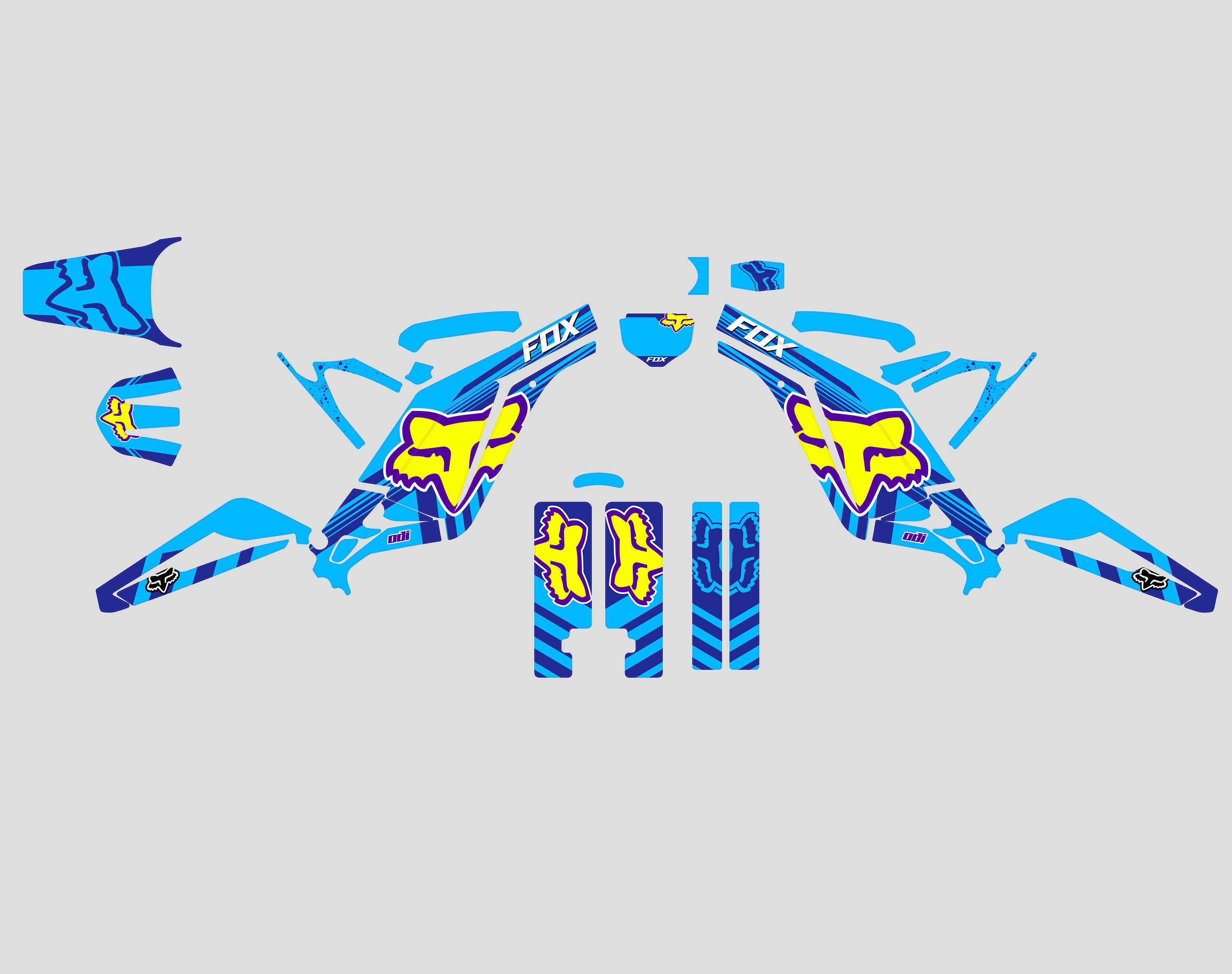 SUR RON Fox Full Graphics Kit Gloss or Matte Surron Laminated Bubble ...