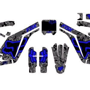 SUR RON Light Bee X Graphics Kit - Blue Camo Fox Full Decal Wrap Vinyl ...