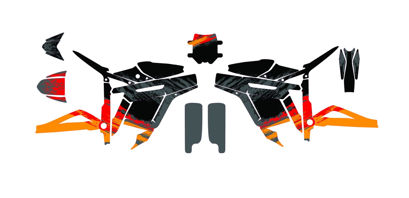 TALARIA STING Brushed Red Orange Full Graphics Kit Gloss or Matte ...