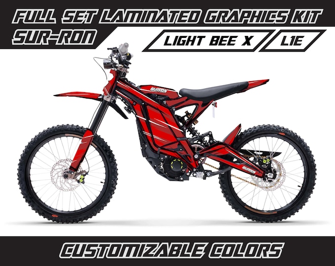 SUR RON Cartoon Animated Style Red Full Graphics Kit Gloss or Matte ...