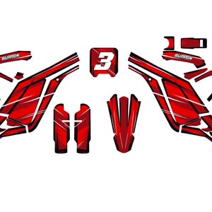 SUR RON Cartoon Animated Style Red Full Graphics Kit Gloss or Matte ...