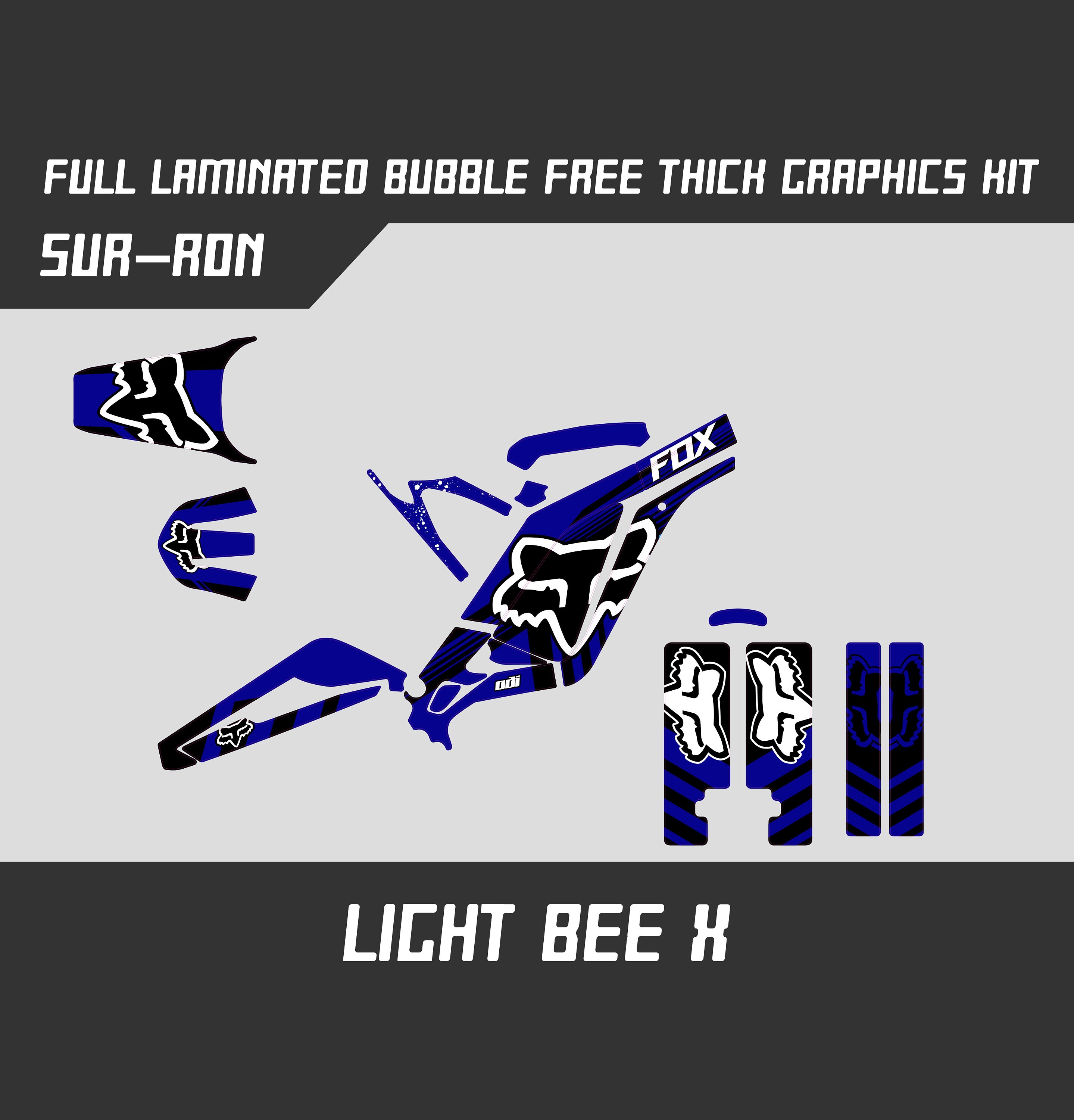 SUR RON Yamaha Blue Full Graphics Kit Gloss or Matte Surron Laminated ...