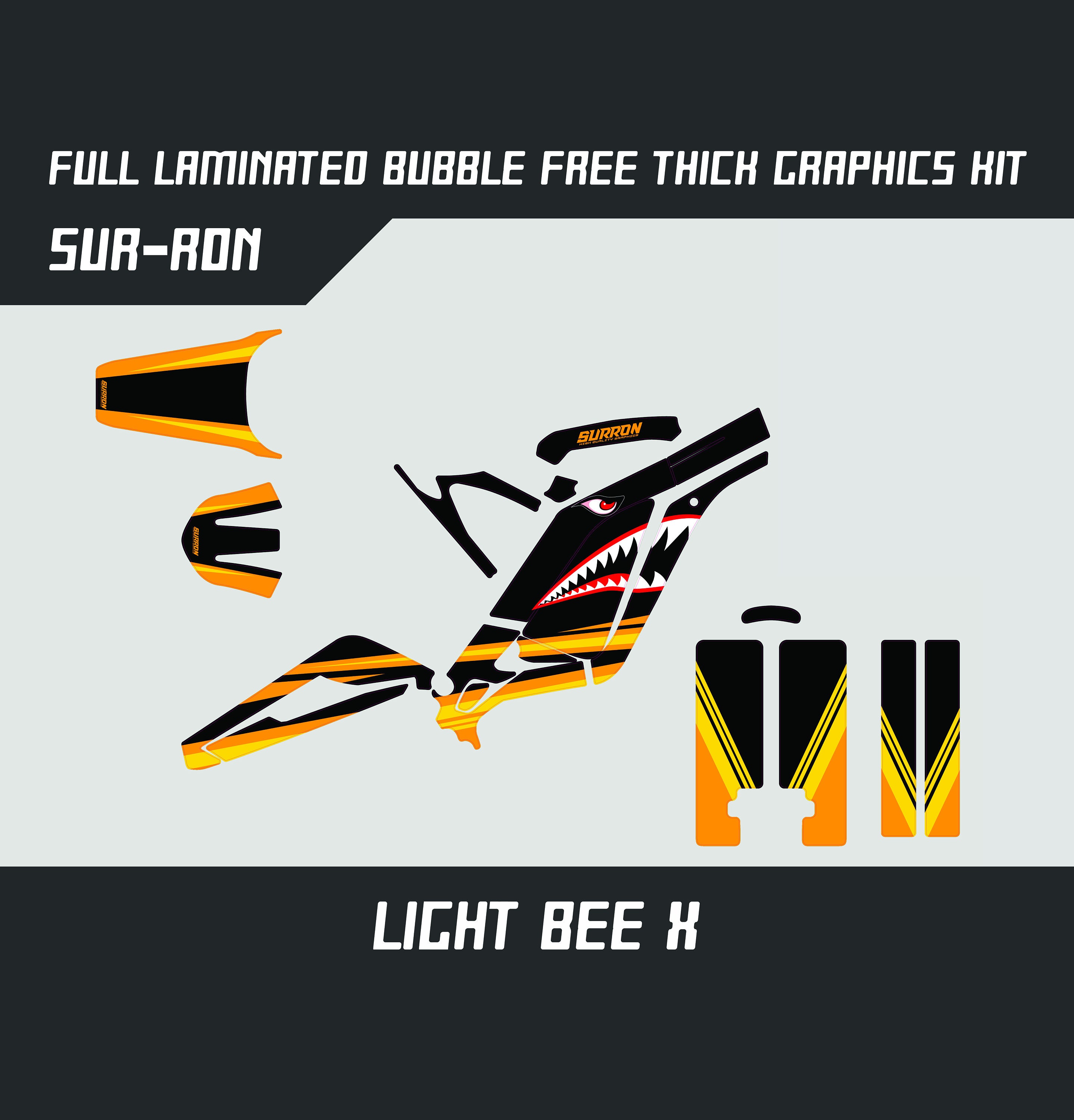 SUR RON Orange Beater Full Graphics Kit Gloss or Matte Surron Laminated ...